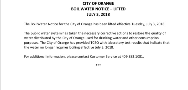 Boil Water Notice Lifted - KOGT