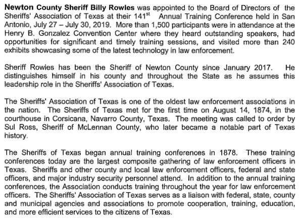 Sheriff Rowles Appointed To Board - KOGT