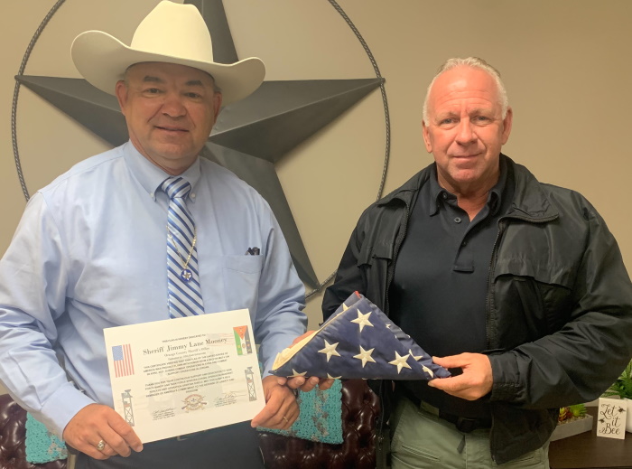 OCSO Presented With Flag - KOGT